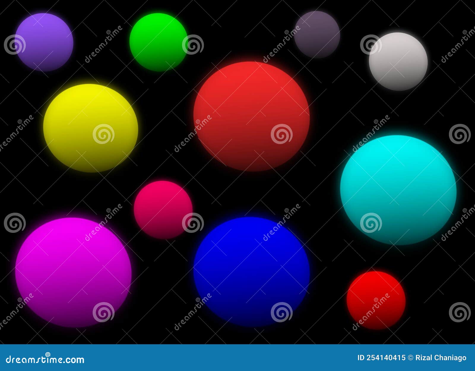 Vector Image. Colorful Dots in Dark Space Stock Illustration ...