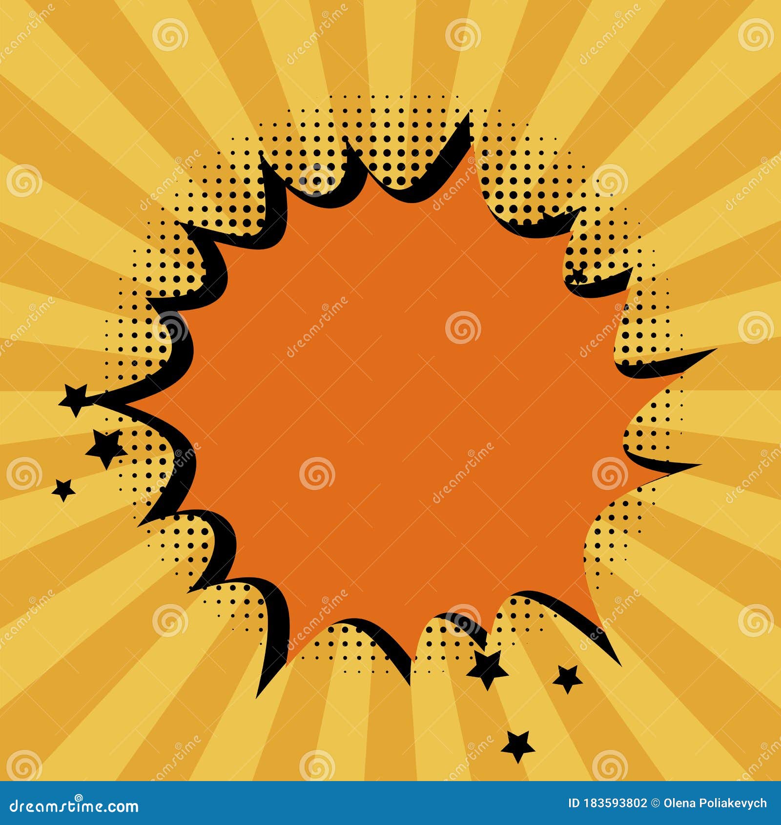 Vector Image Of A Comic Book Explosion. Speech Icon In The Form Of A ...