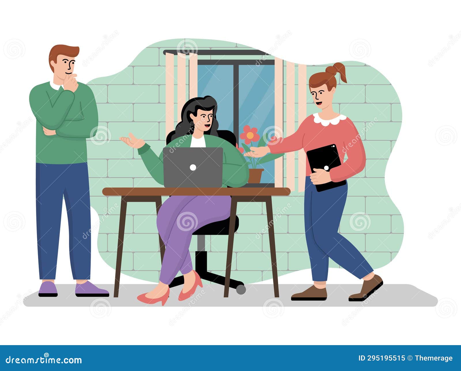 Vector Image of Company Staff Workshop in Illustration Stock Vector ...