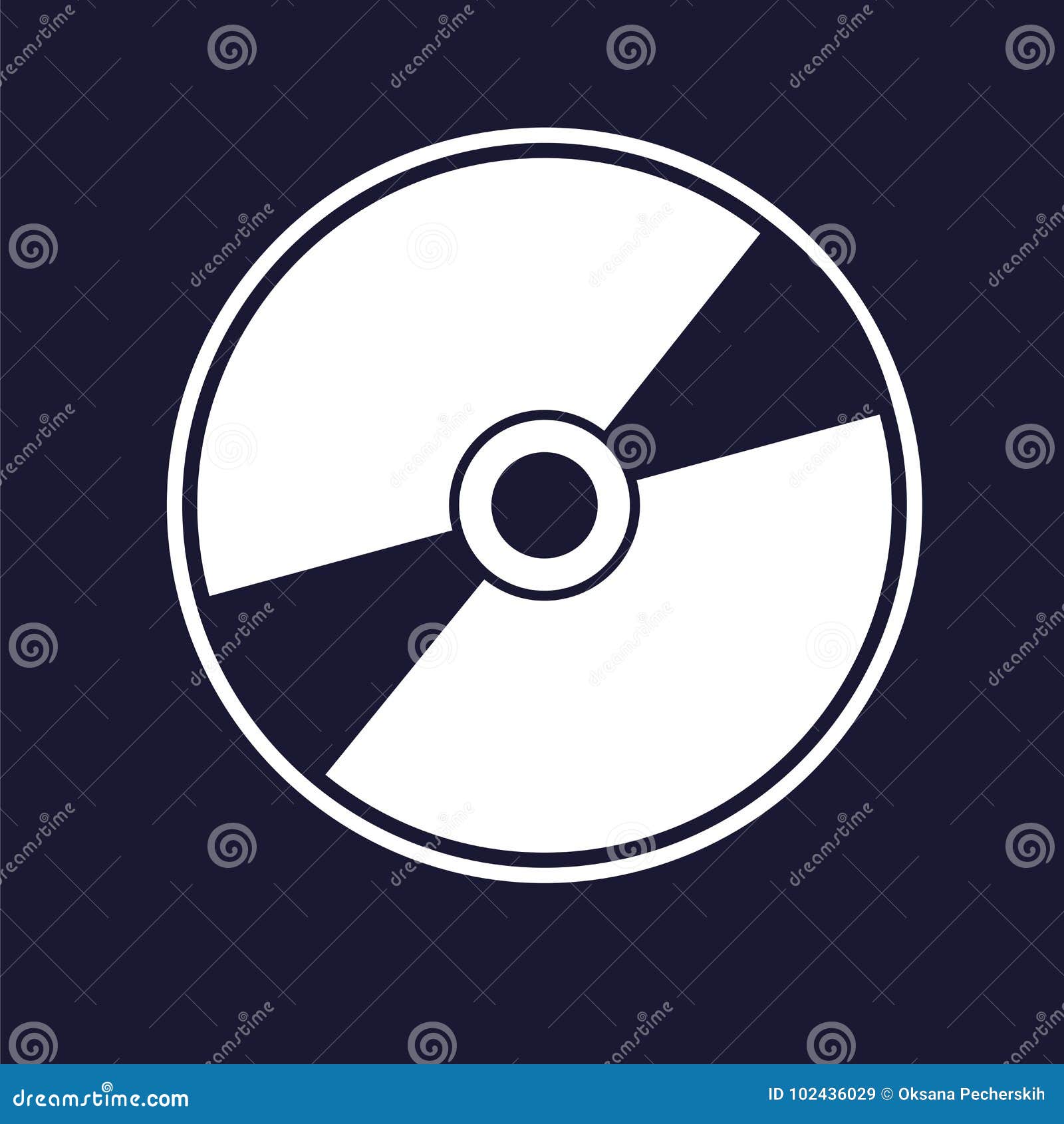 Vector Image of a Computer Laser Disk. Disk for Data Recording a Stock ...