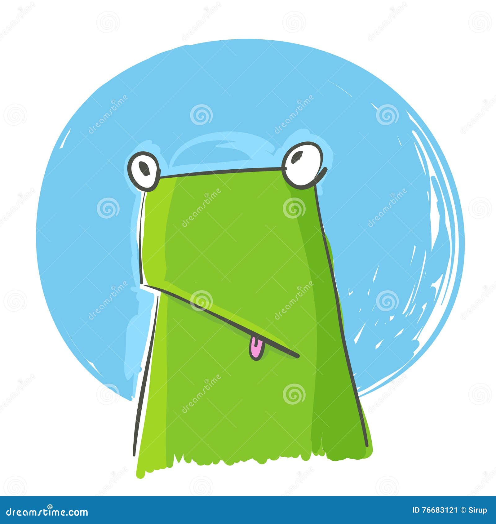 Vector Image of Confused Green Frog Stock Vector - Illustration of sign ...