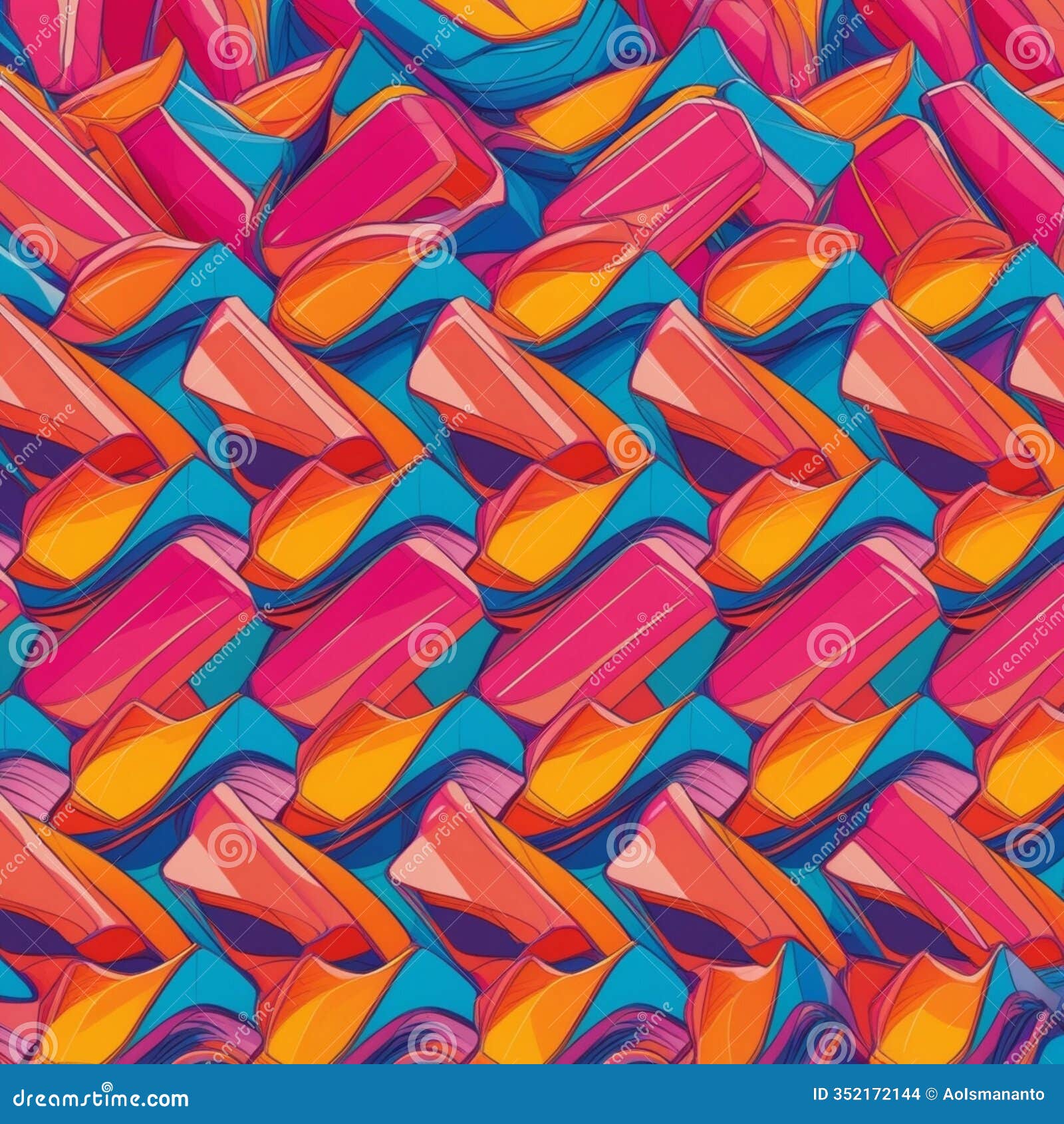 Various Shape with Various Colors Stock Illustration - Illustration of ...