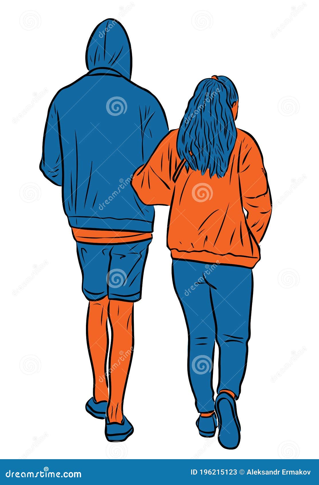 Students On A Stroll Cartoon Vector | CartoonDealer.com #71852423