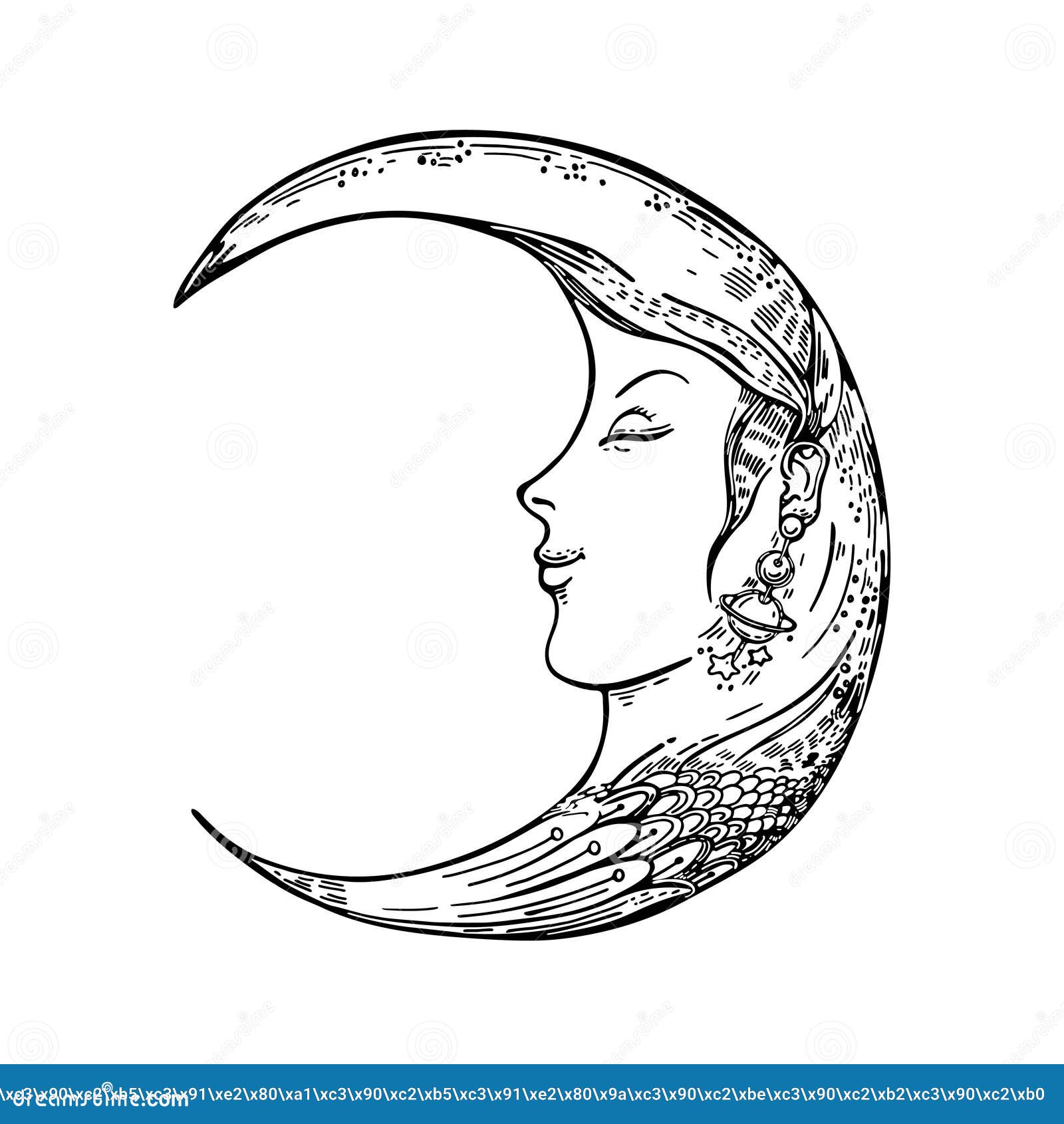 Moon Face Vector Premium Vector | Half And Full Moon Face Vector Emoji