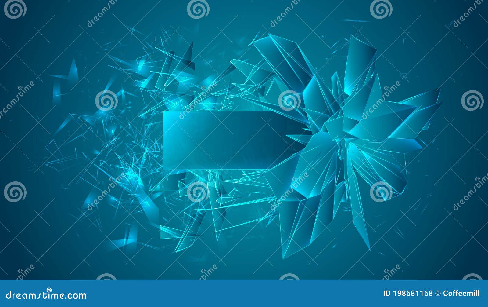 Vector Image. the Crystal Explodes into Small Pieces Stock Illustration ...