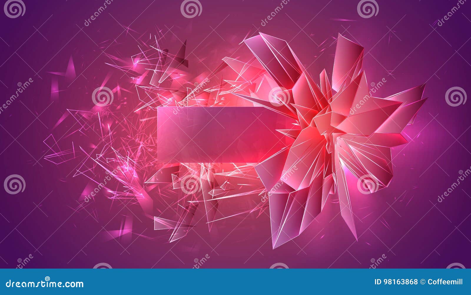 Vector Image. the Crystal Explodes into Small Pieces Stock Vector ...