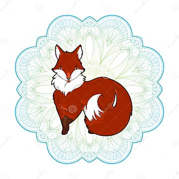 Vector Image of a Cute Fox Design Isolated on a White Background Stock ...