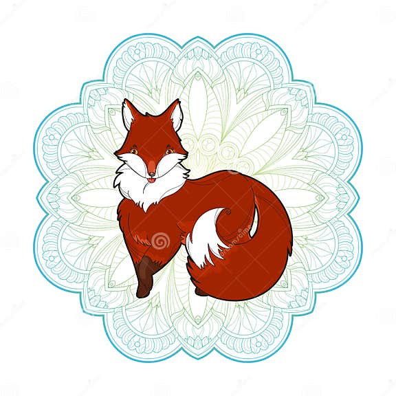 Vector Image of a Cute Fox Design Isolated on a White Background Stock ...