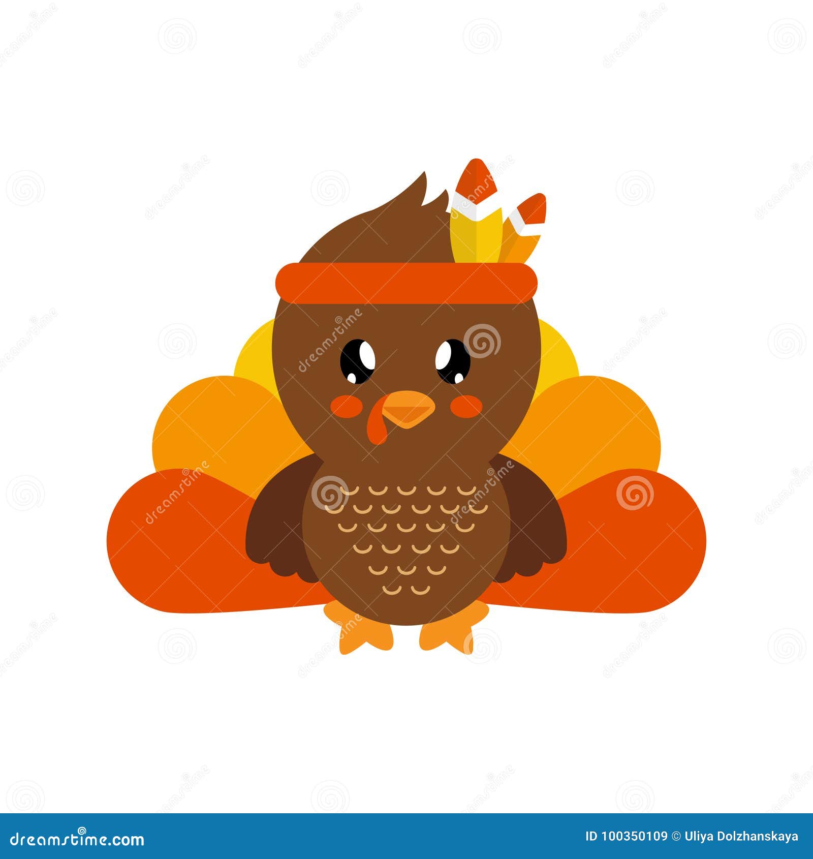 Cute turkey vector stock vector. Illustration of celebration - 100350109