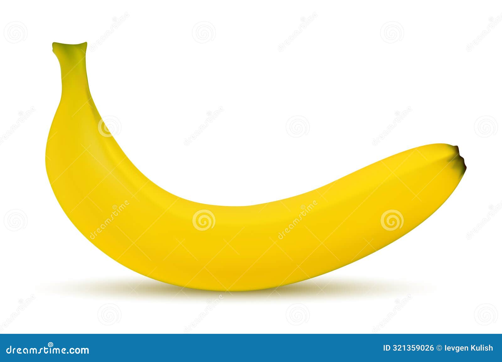 Realistic Banana On White Background - Vray Tracing Stock Image ...