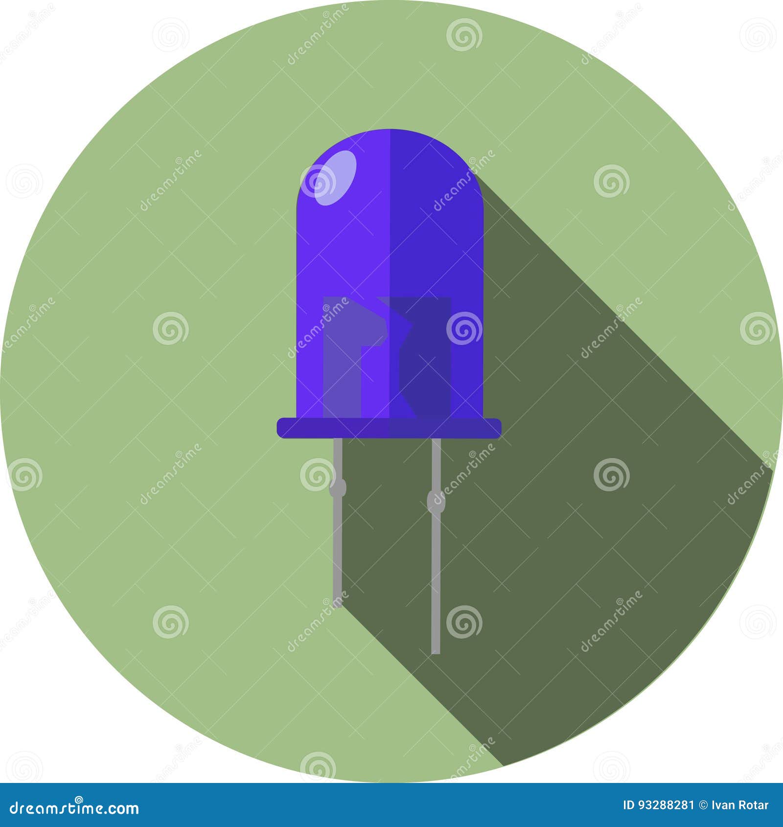 Vector Image of a Dark Blue LED Stock Vector - Illustration of cover ...