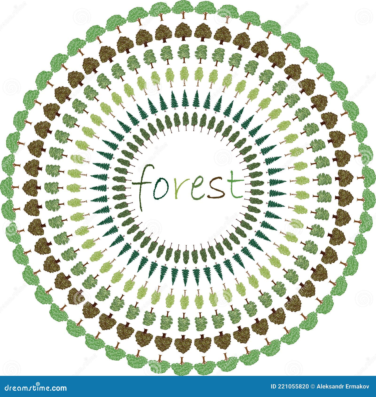 Vector Image of Decorative Round Design Element from Various Drawn ...