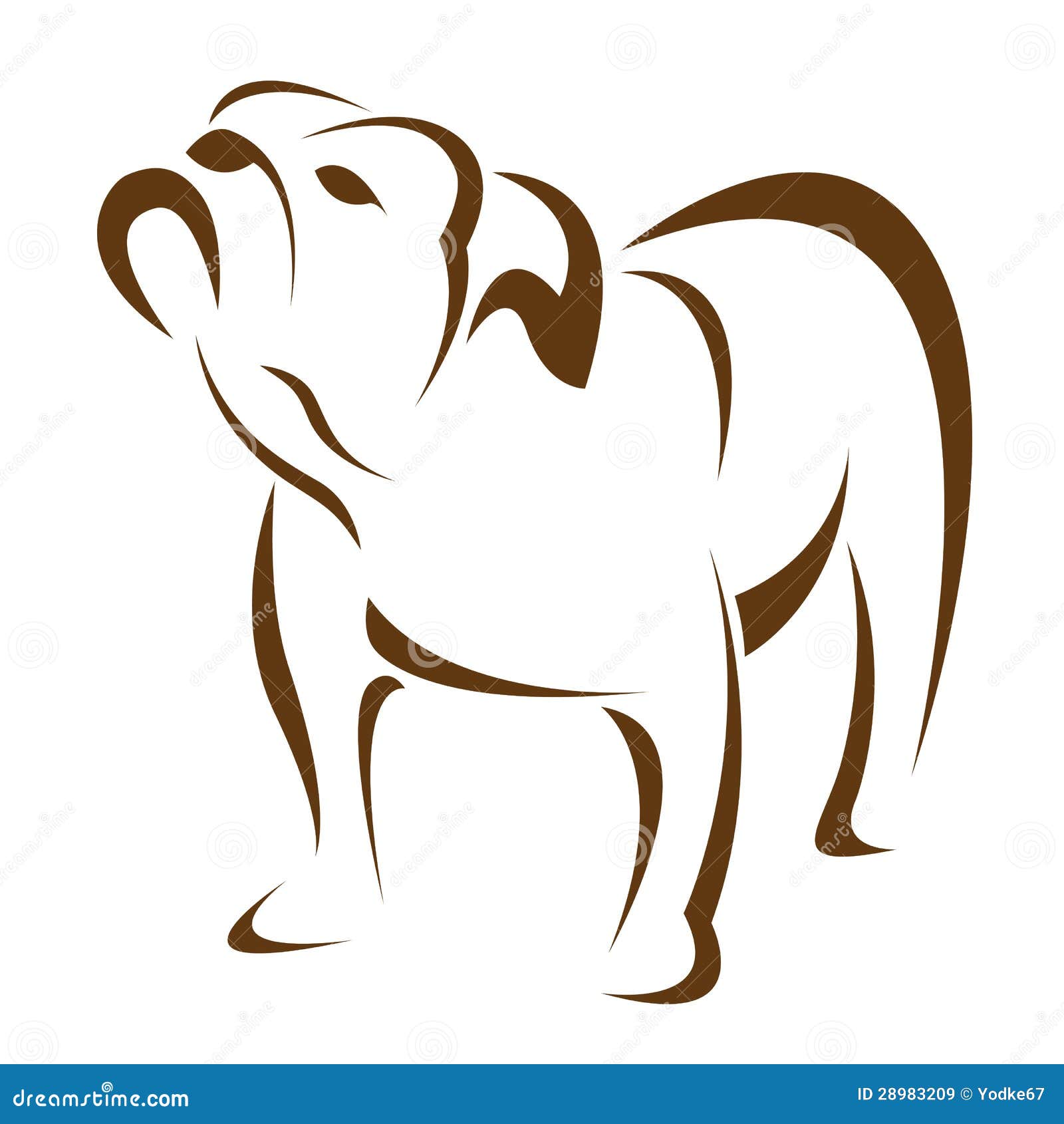 English Bulldog Outline