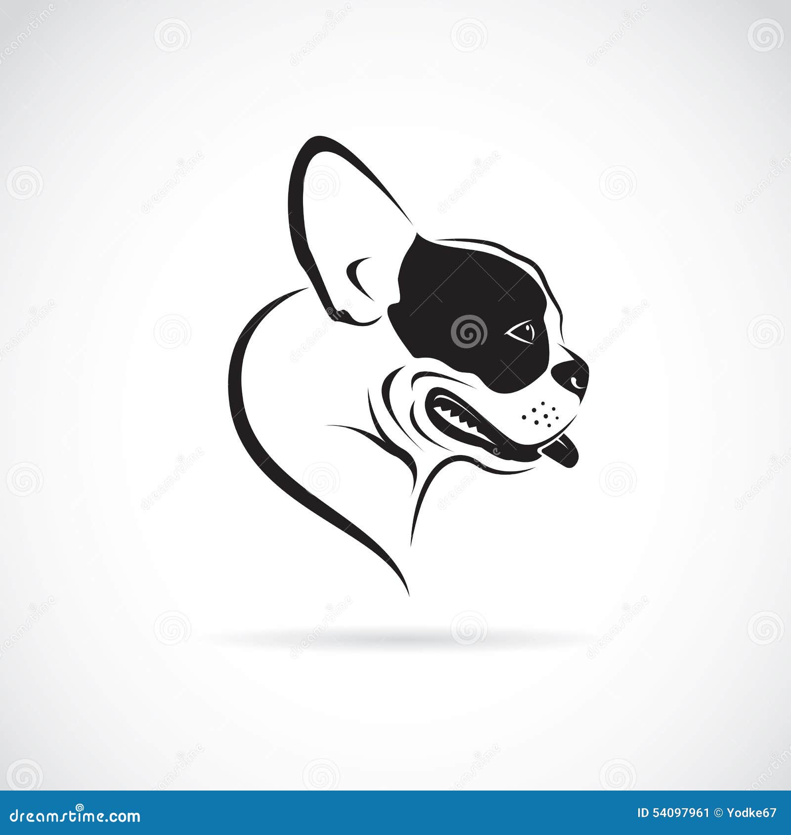 Frenchie Bulldog Logo. Rounded Logo Of Bulldog Cartoon Vector ...