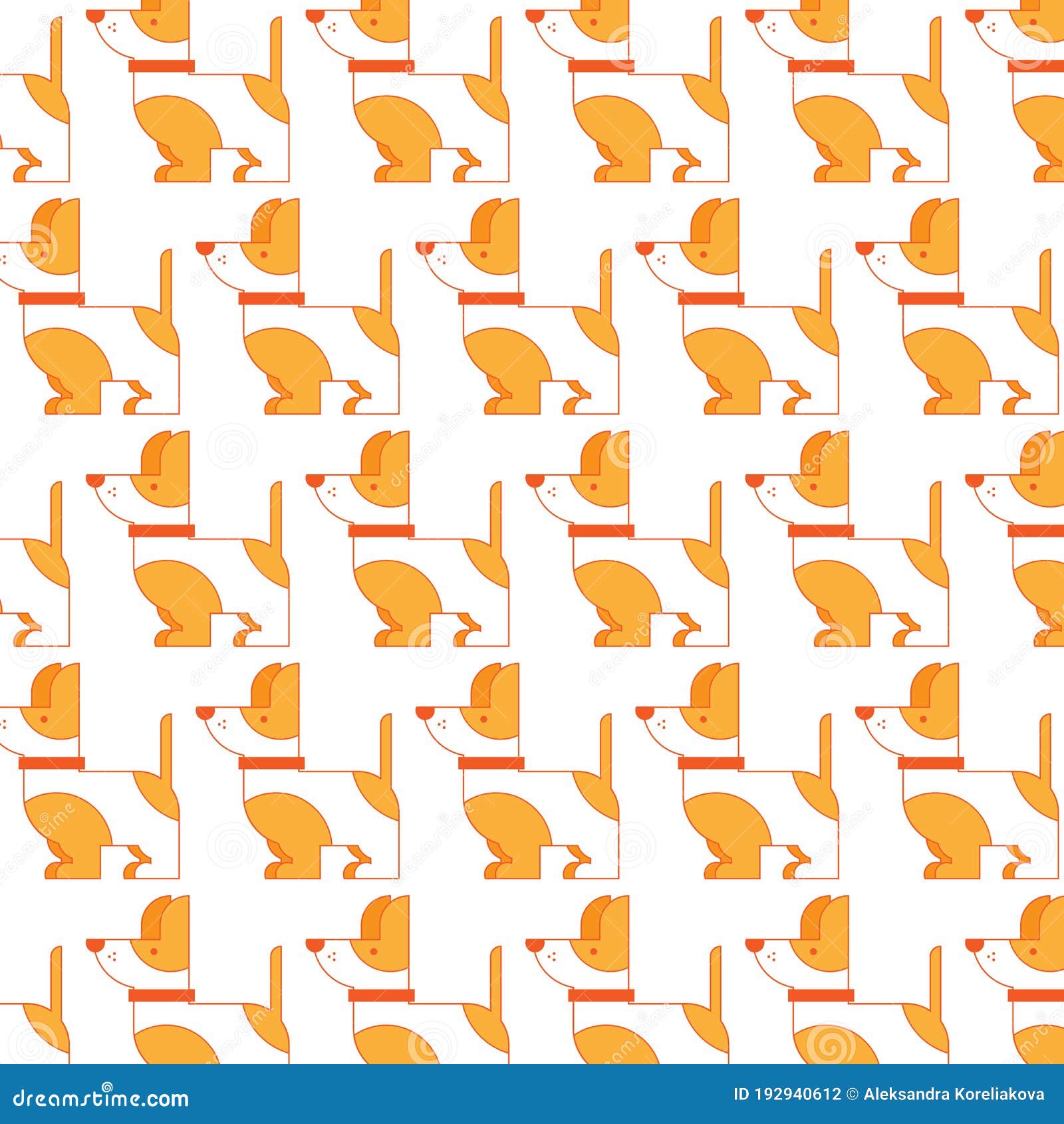 Vector Image of a Dog. Color Pattern Stock Vector - Illustration of ...