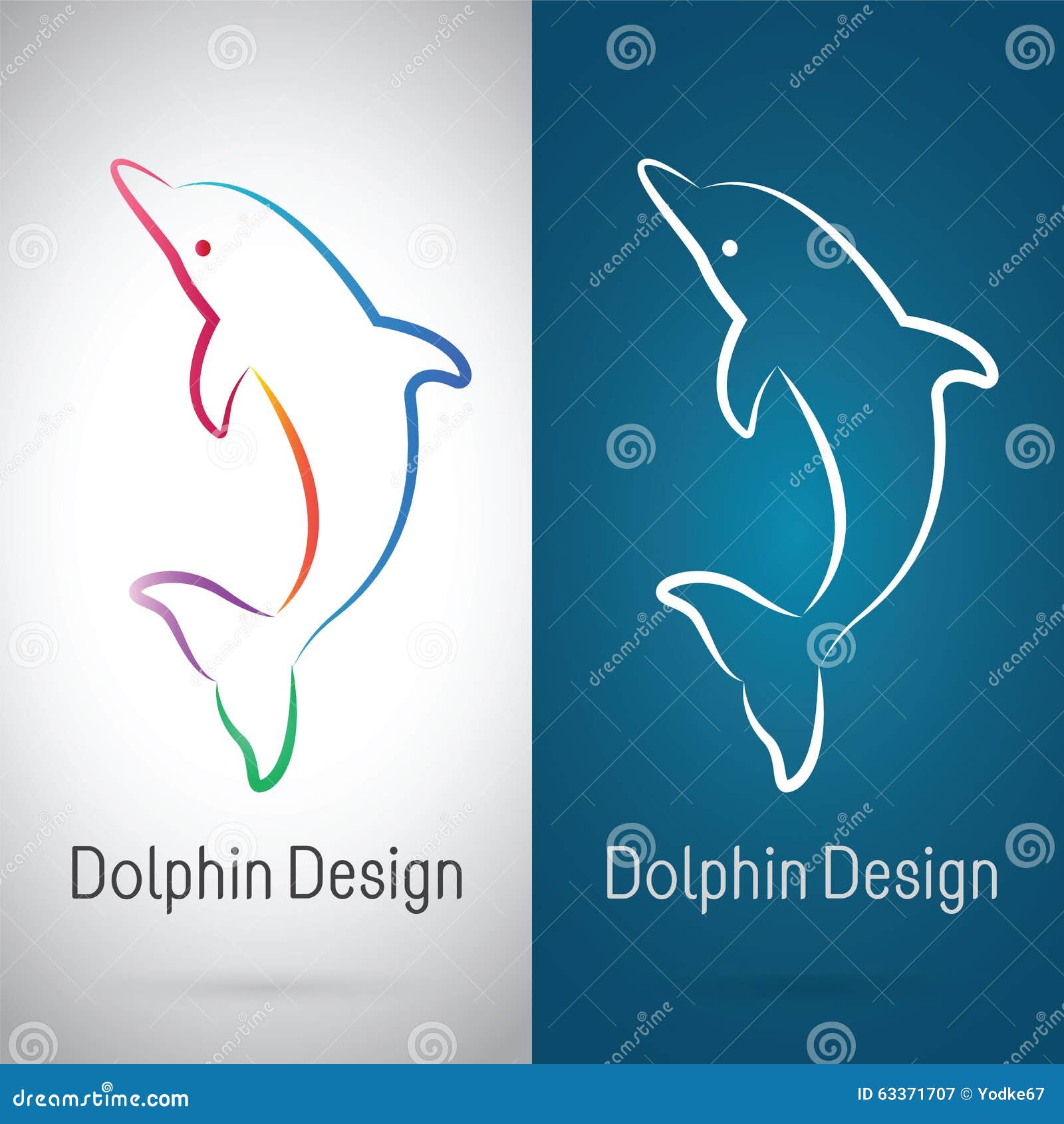 Vector Image of an Dolphin Design Stock Vector - Illustration of ...