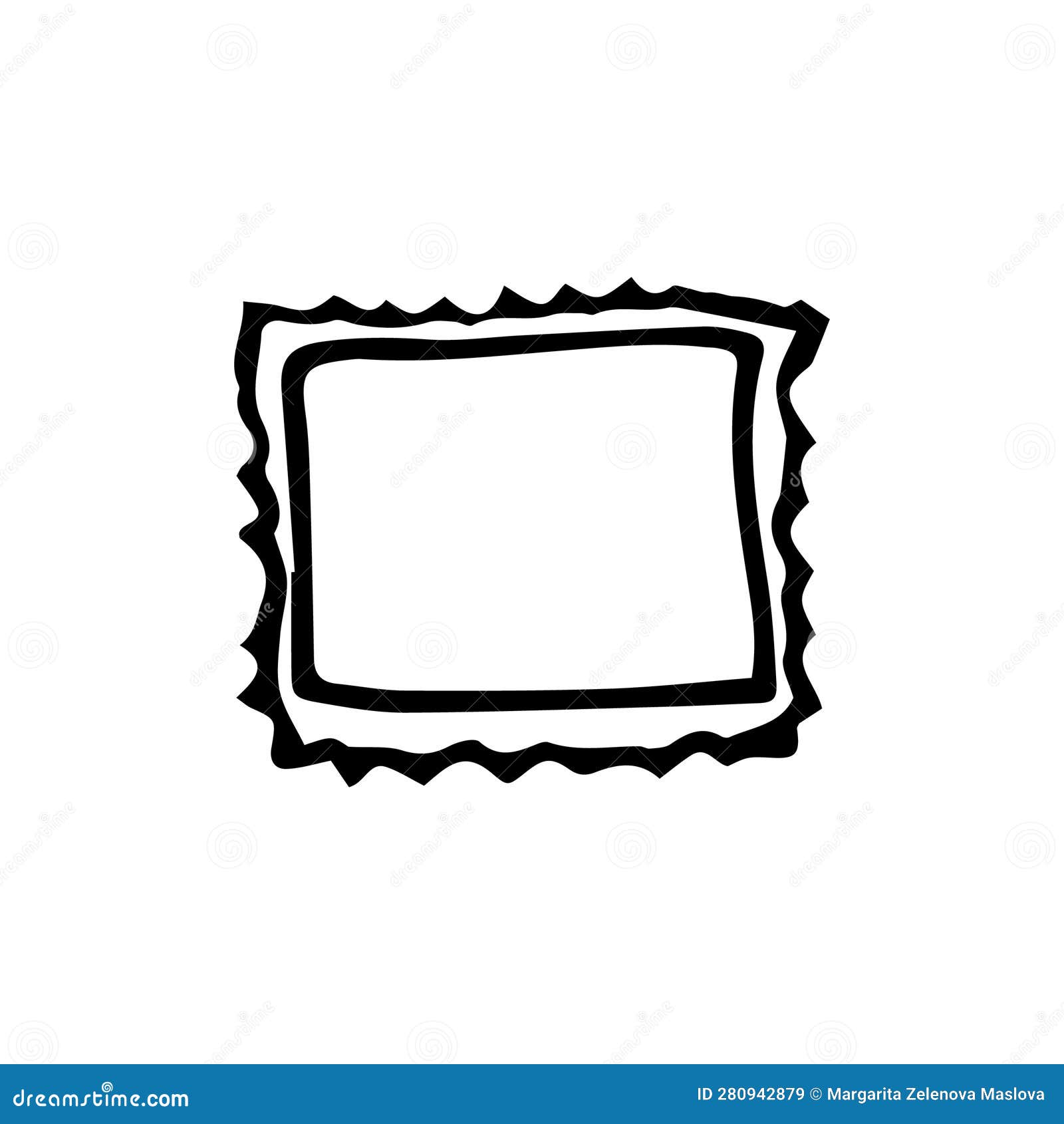 Vector Doodle Illustration of Postage Stamp for Letter Stock Vector ...