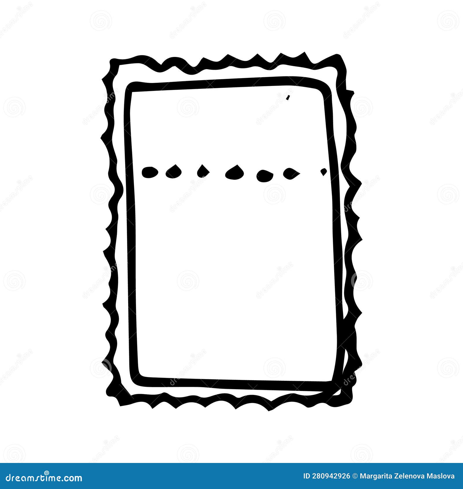 Vector Doodle Illustration of Postage Stamp for Letter Stock Vector ...