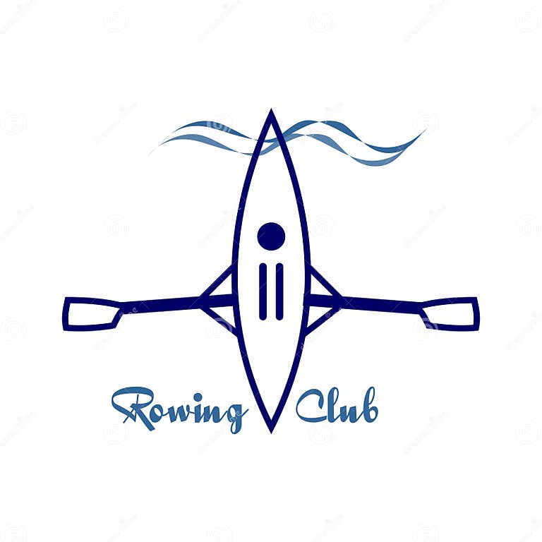 Vector Image Emblem for Rowing Stock Illustration - Illustration of ...