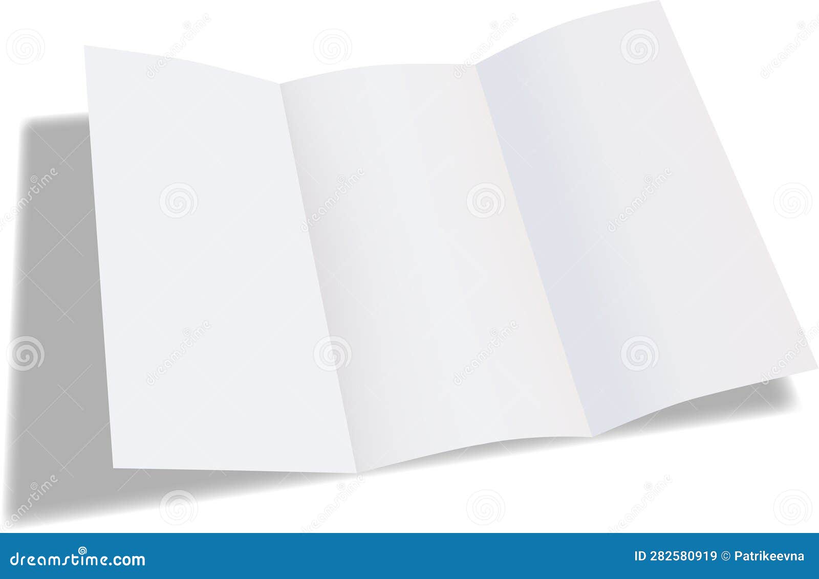 Vector Image of the Empty Blank Brochure Isolated on the White ...