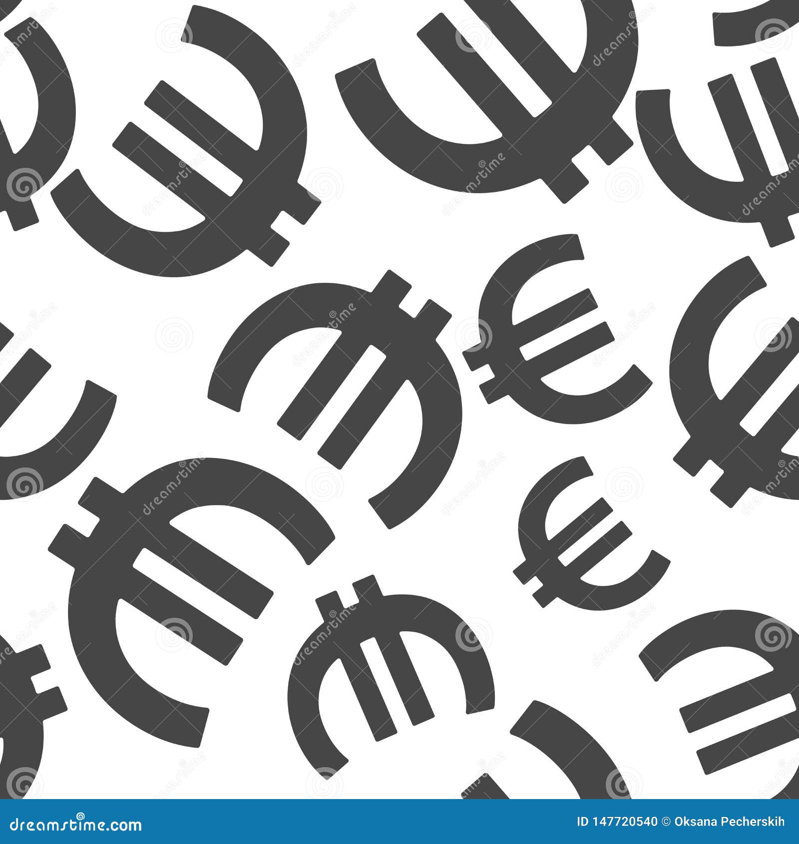 Vector Image of the Euro Sign. Vector Illustration Euro Seamless ...