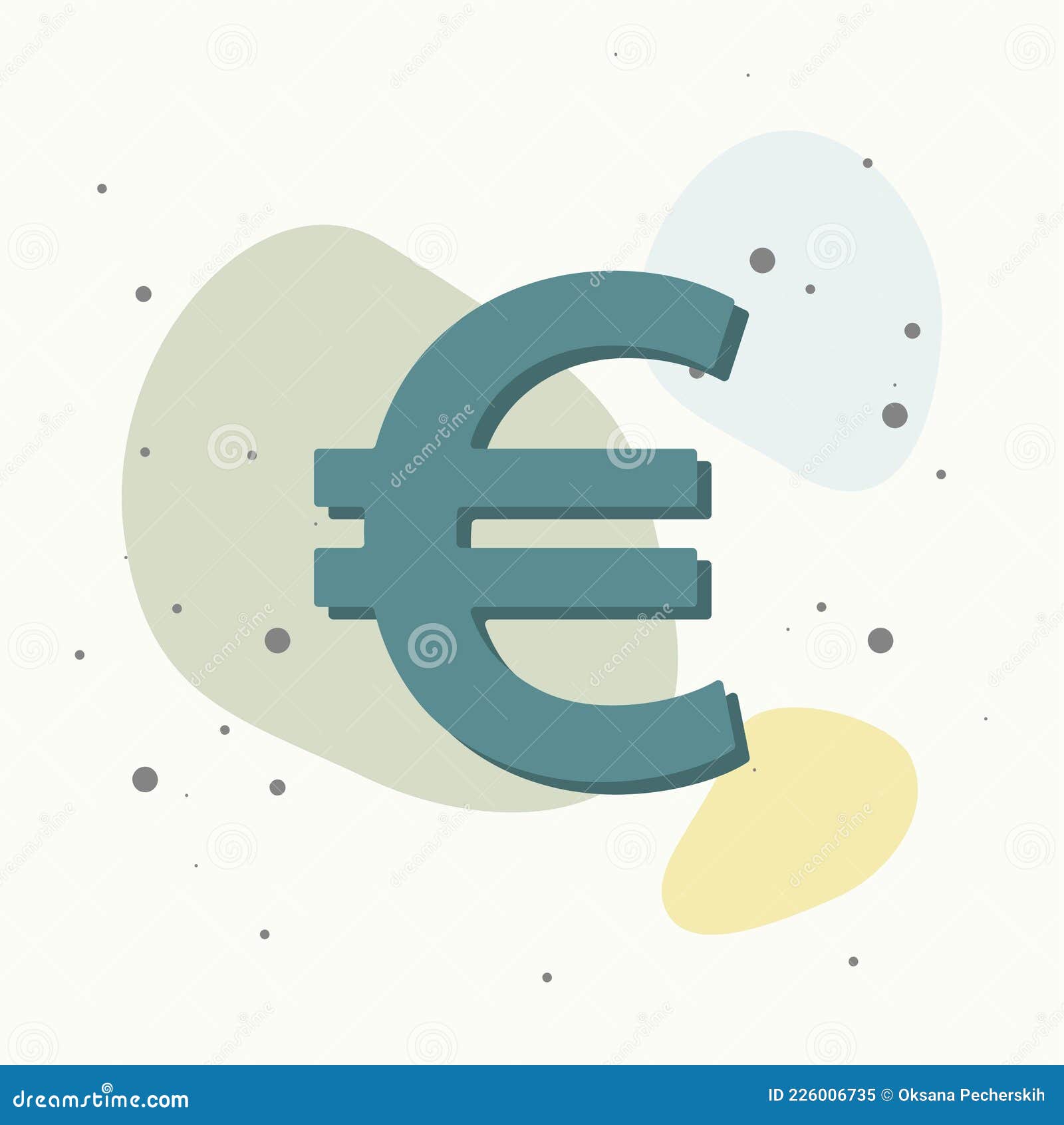 Vector Image of the Euro Sign on Multicolored Background Stock Vector ...