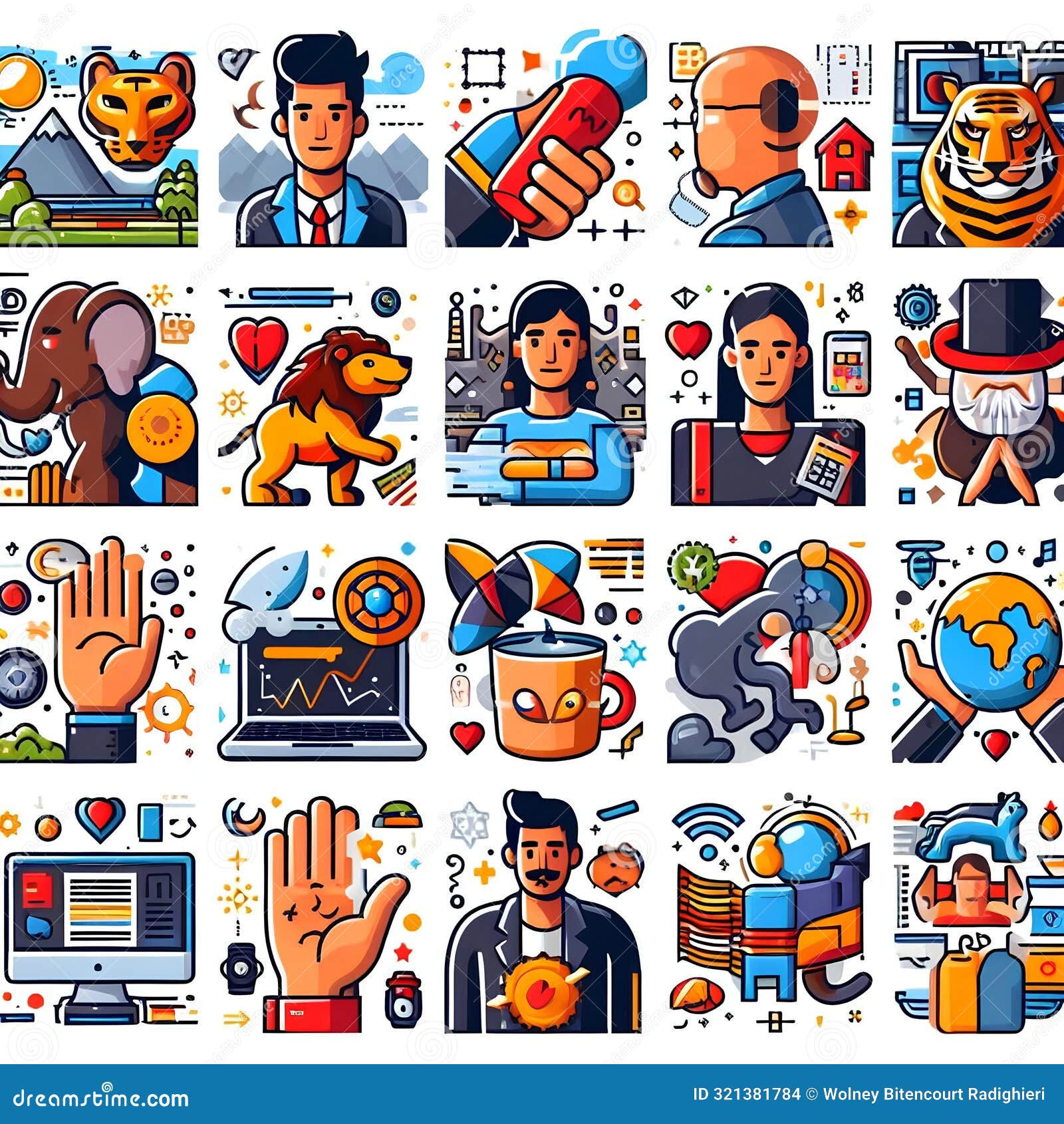 Vector Image of Everyday Figures Stock Illustration - Illustration of ...