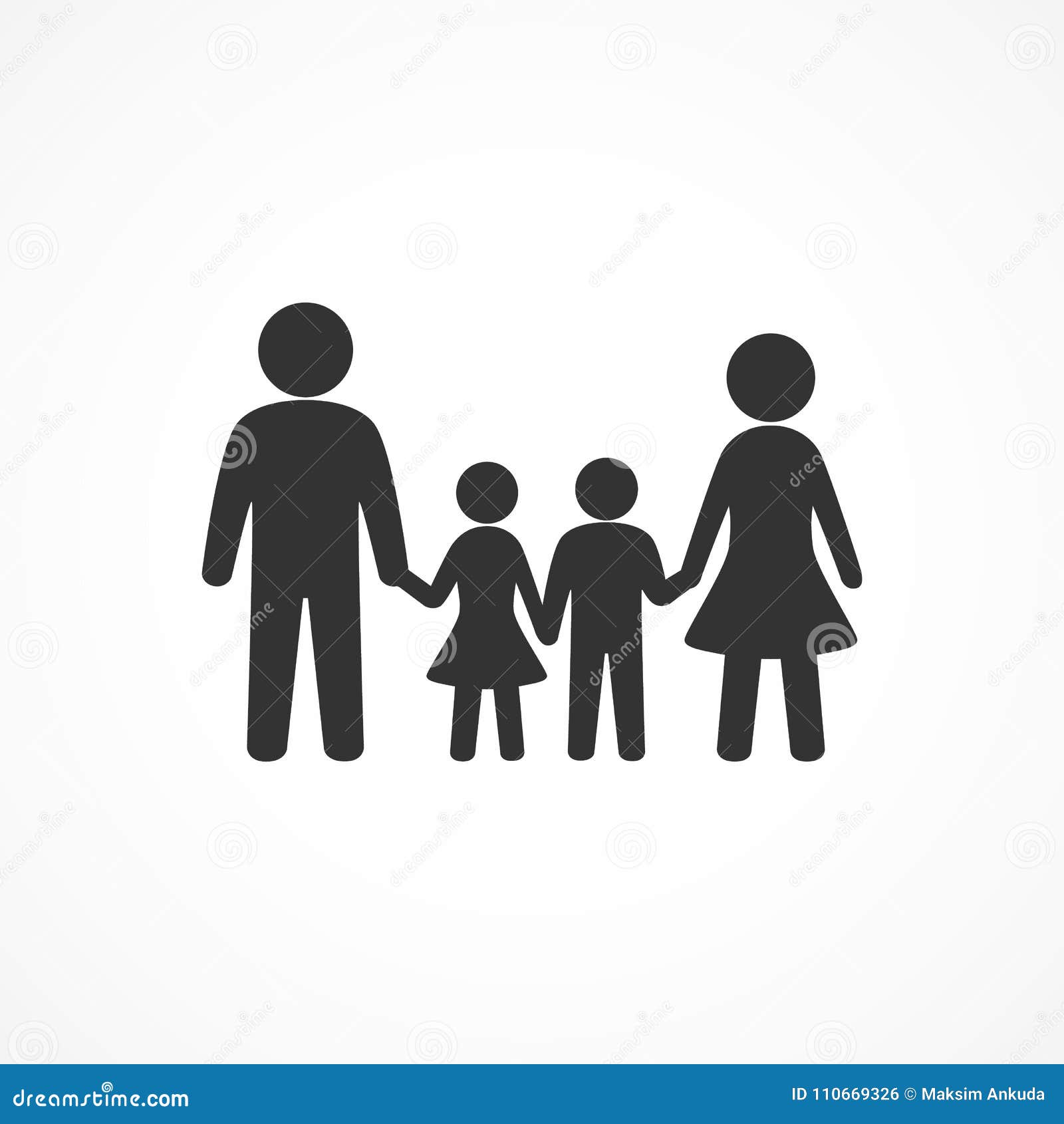 Vector image family icon. stock illustration. Illustration of couple ...