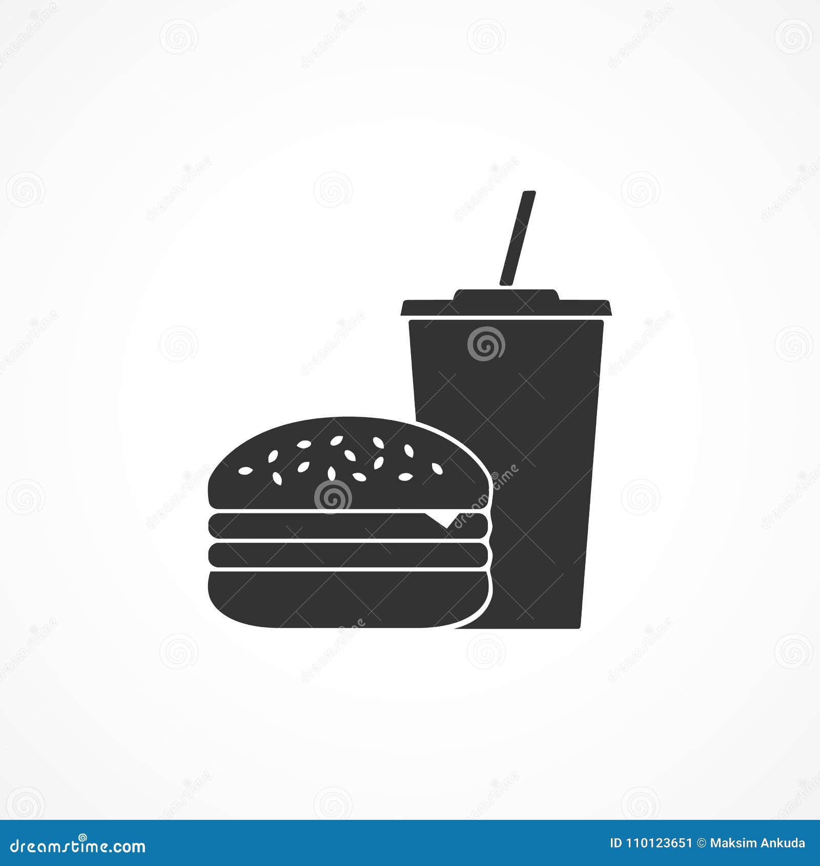 Vector Image Fast Food Icon. Stock Illustration - Illustration of ...