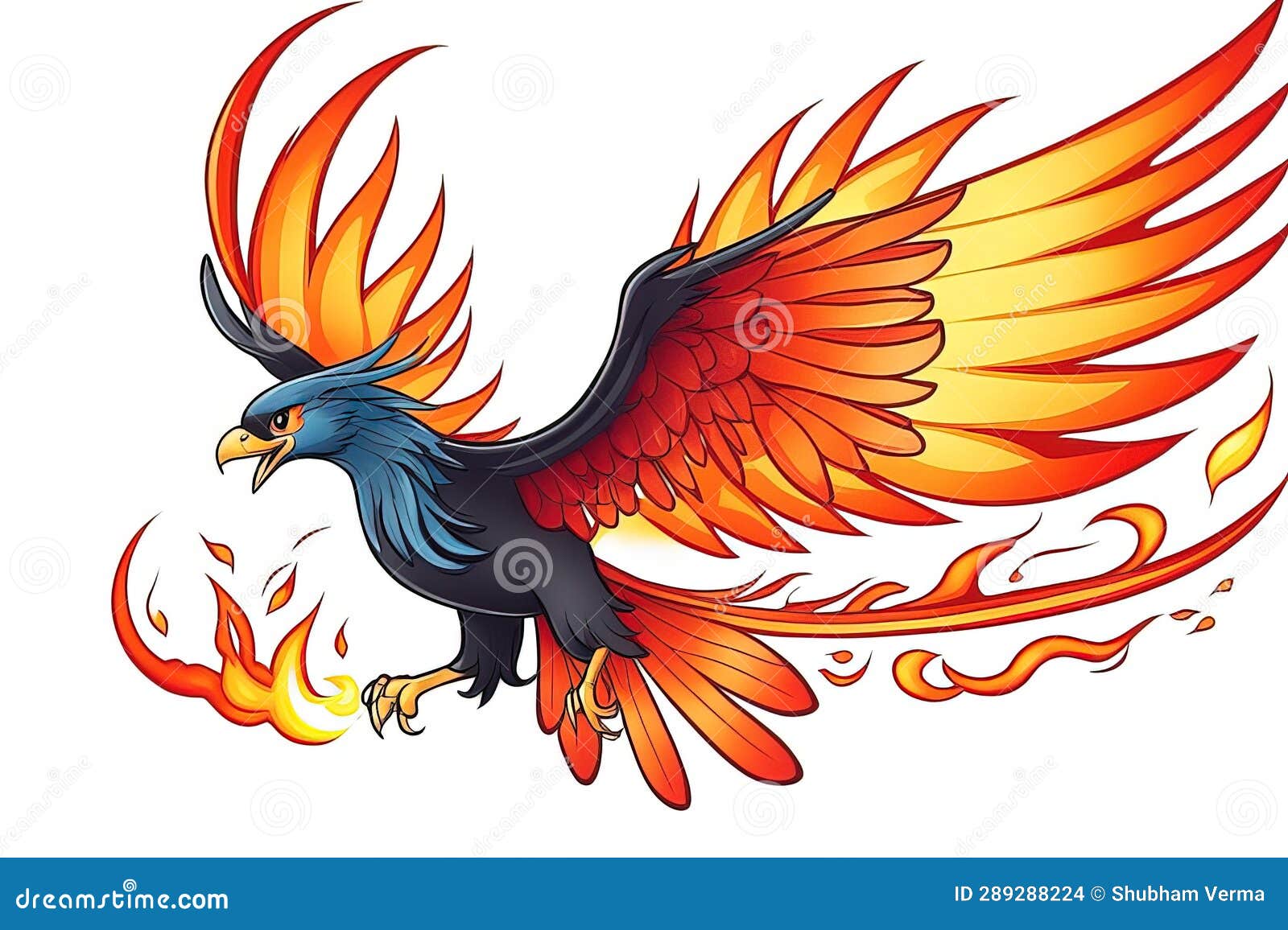 Vector Image of Fire Birdvector Image of Fire Birdillustration of a Red ...