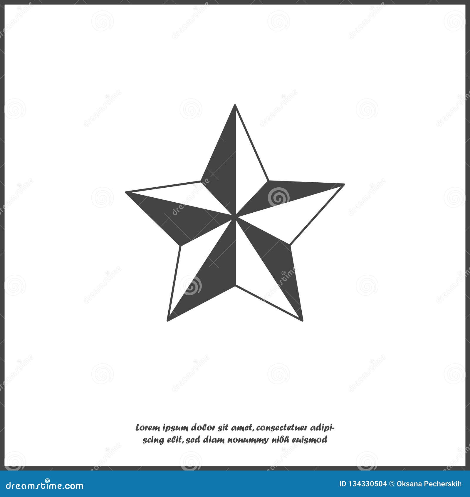Vector Image Five-pointed Star. Star on White Isolated Background ...