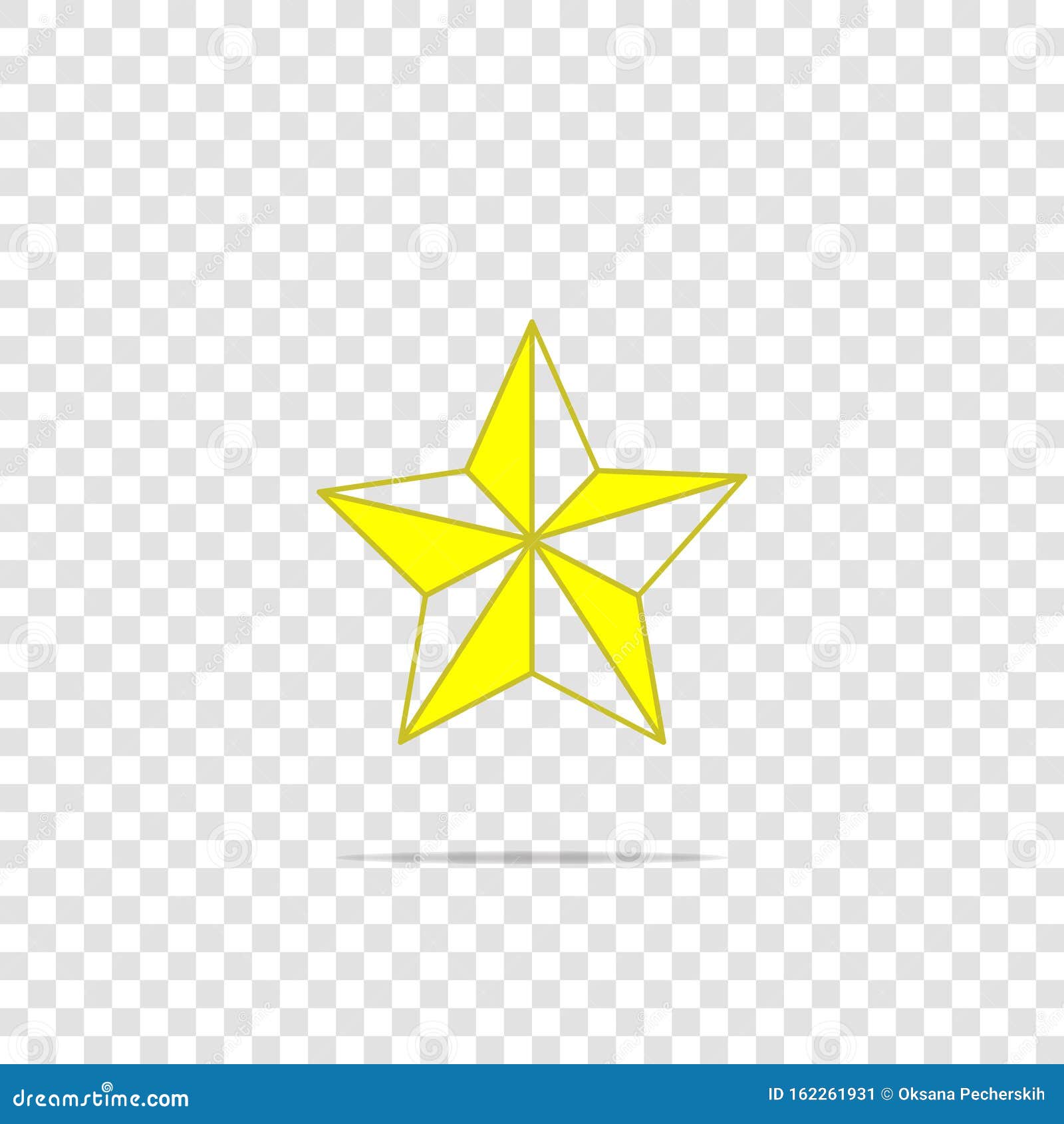 Vector Image Five-pointed Star. Star on Transparent Background Stock ...