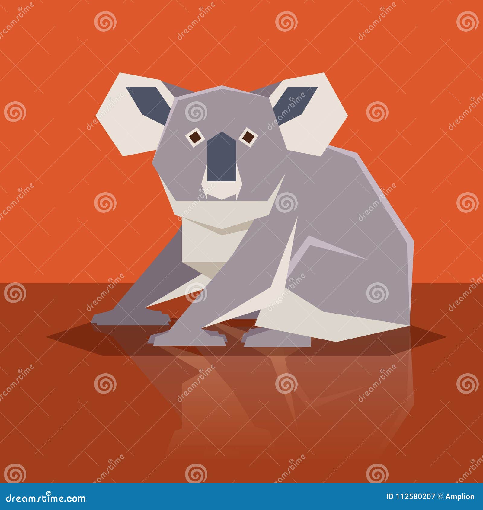 Flat design Koala stock vector. Illustration of graphic - 112580207