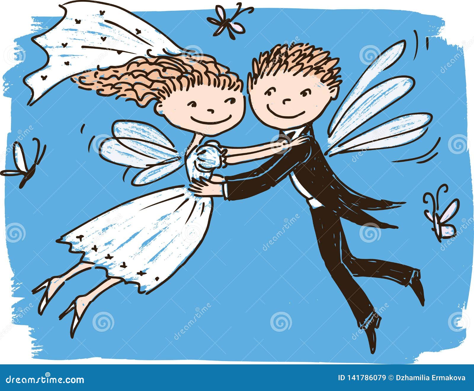 Flying Elves Vector Illustration | CartoonDealer.com #44157934