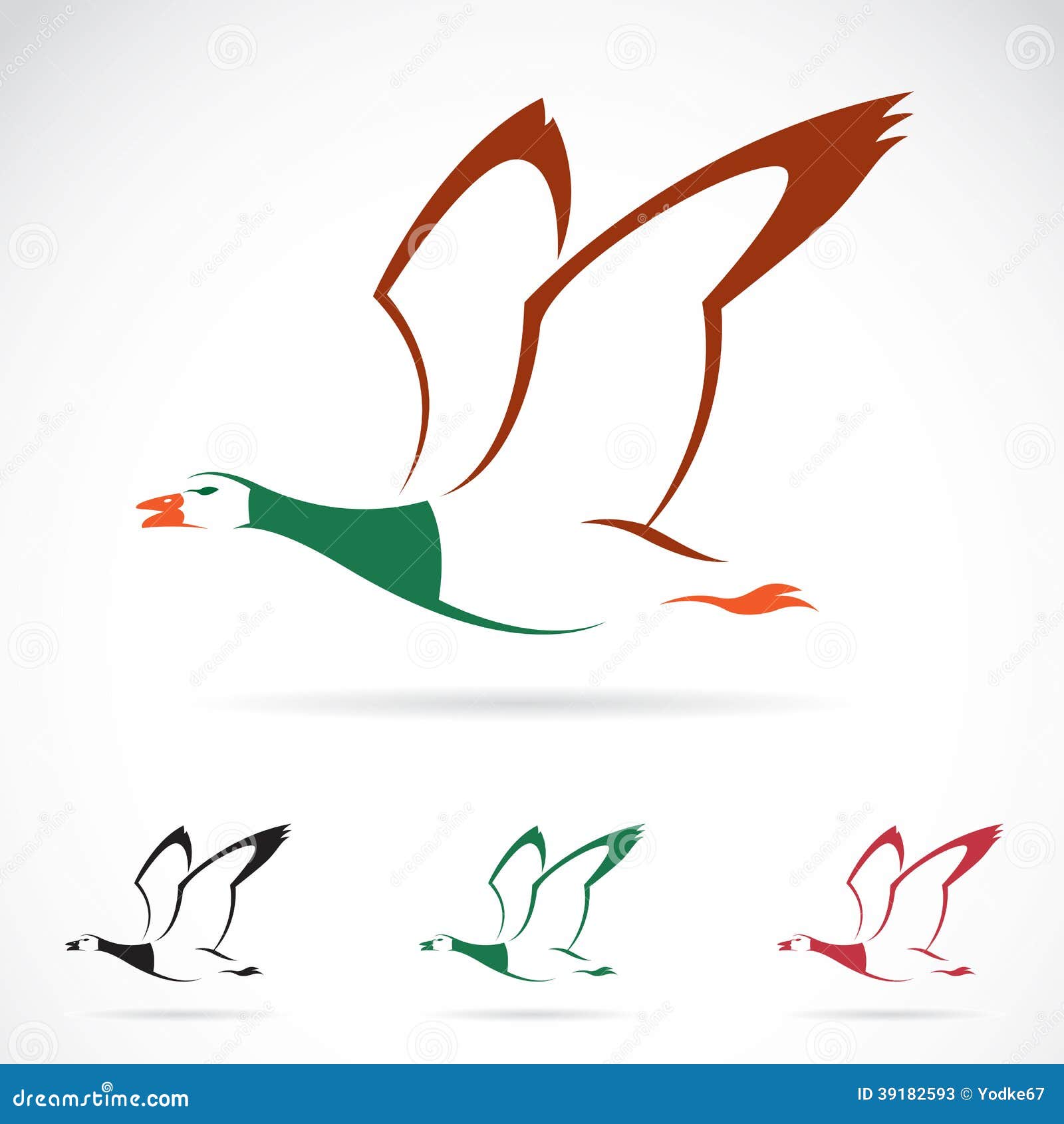Flying Wild Duck Vector Illustration | CartoonDealer.com #36360432