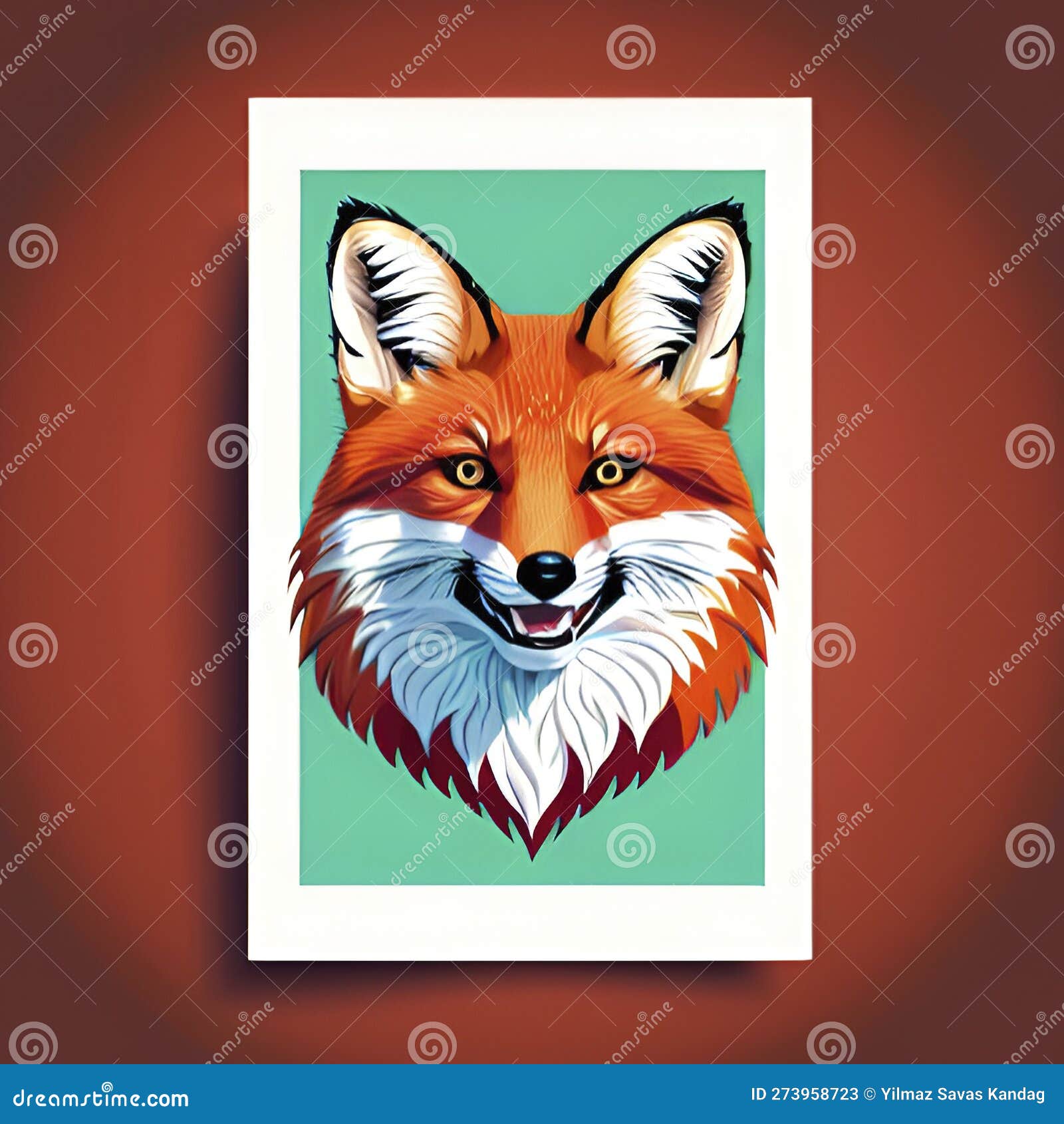 Vector image of a fox stock illustration. Illustration of wallpaper ...