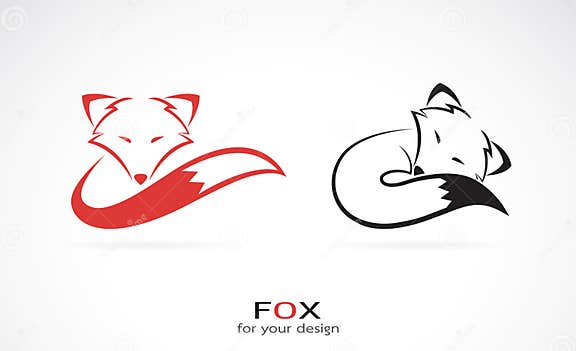 Vector Image of an Fox Design Stock Illustration - Illustration of ...