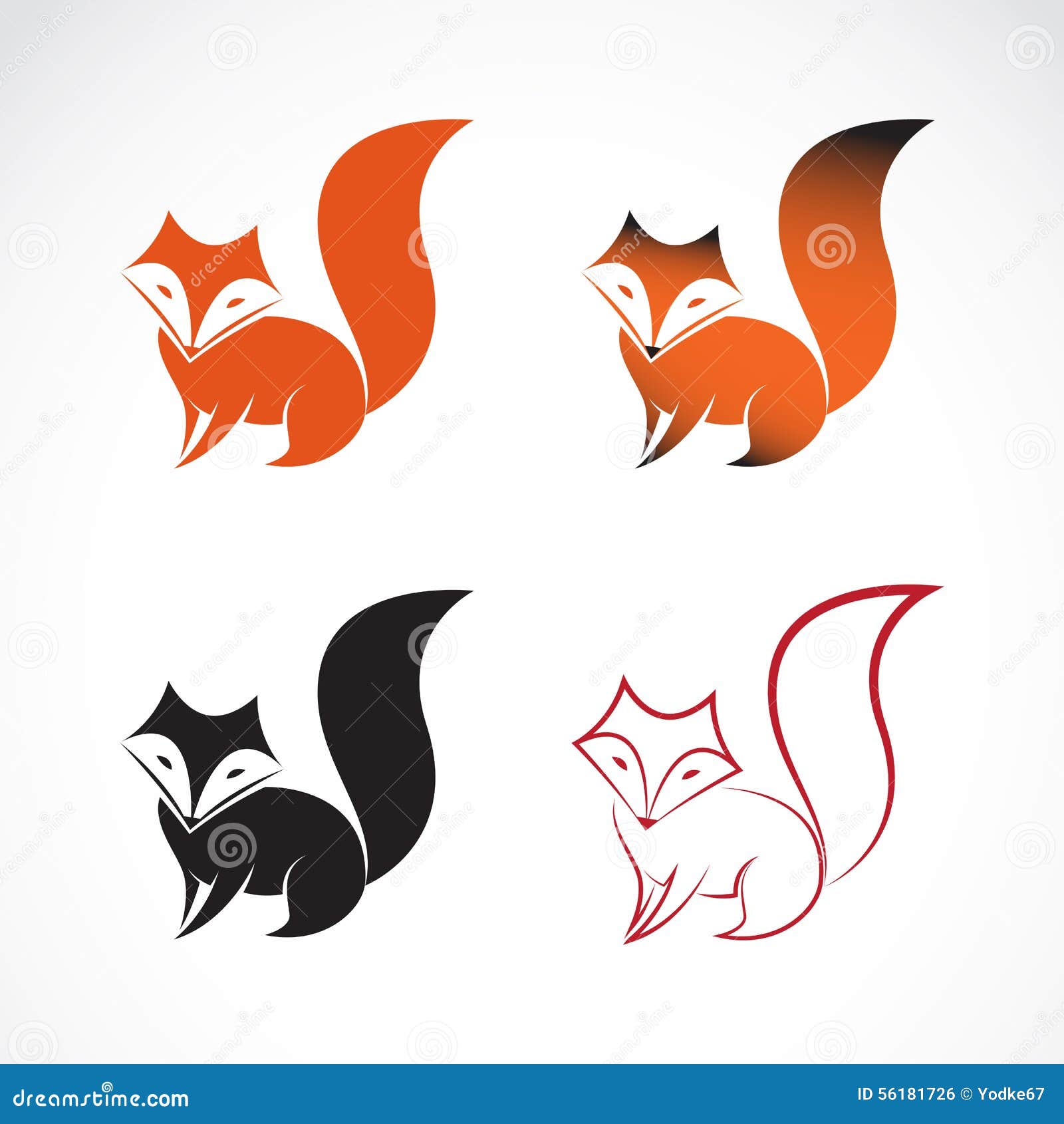 Vector Image of an Fox Design Stock Vector - Illustration of drawn ...