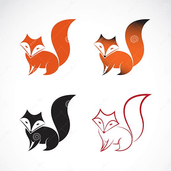 Vector Image of an Fox Design Stock Vector - Illustration of drawn ...