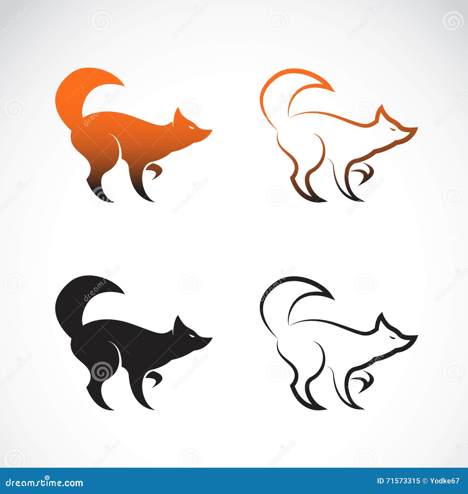 Vector Image of an Fox Design Stock Vector - Illustration of graphics ...