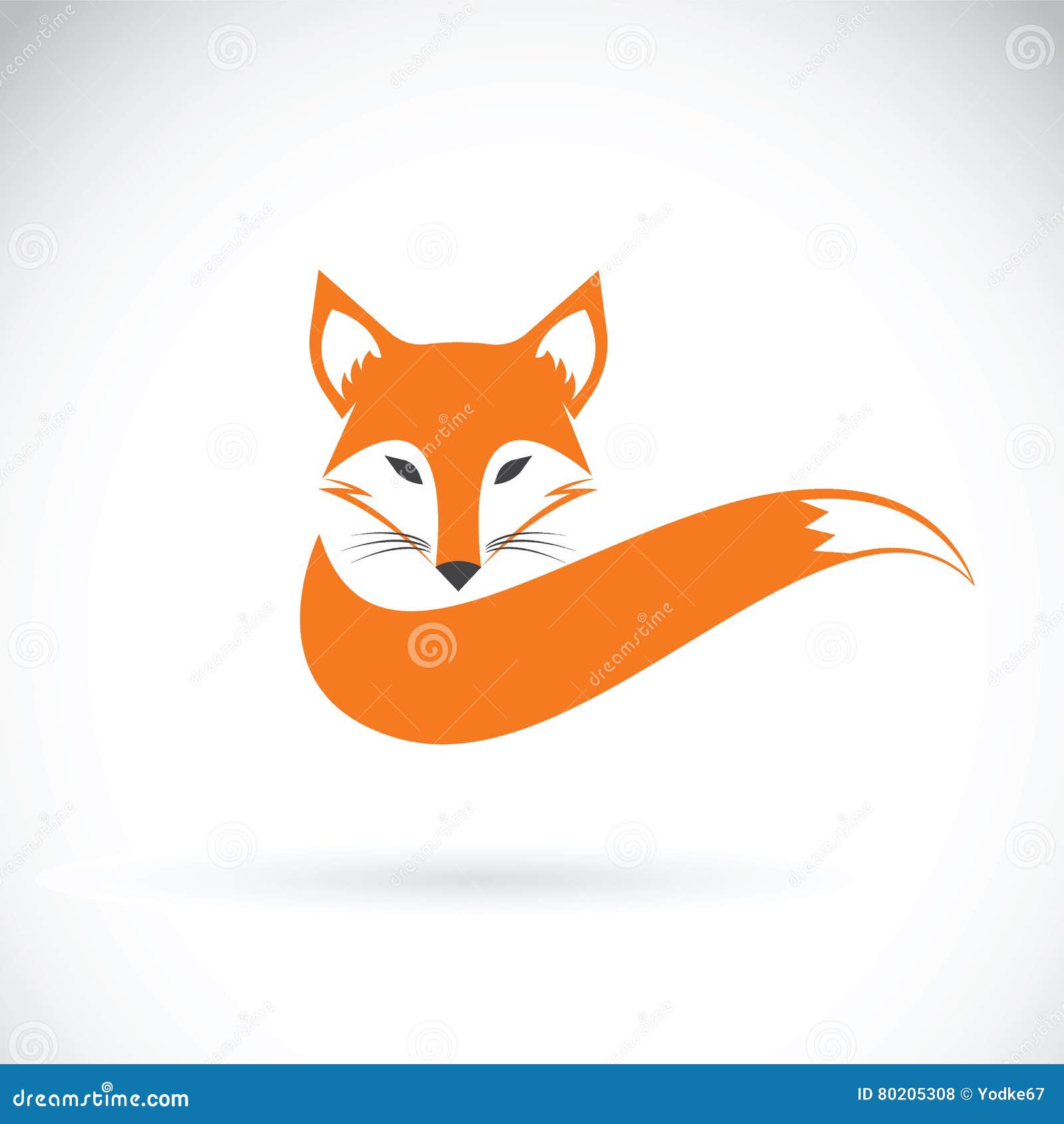 Vector Image of a Fox Design on a White Background. Stock Vector ...