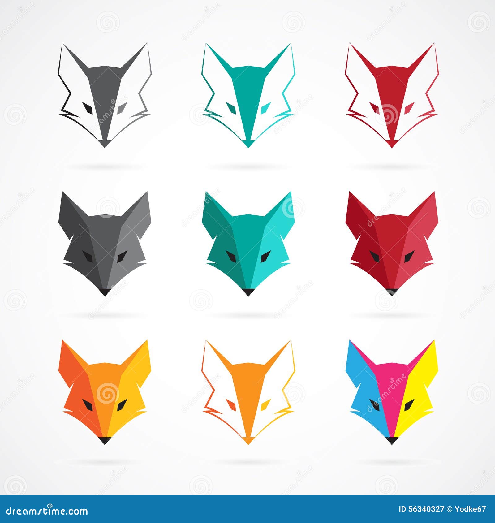 Vector Image Of An Fox Face Design Stock Vector - Image: 56340327