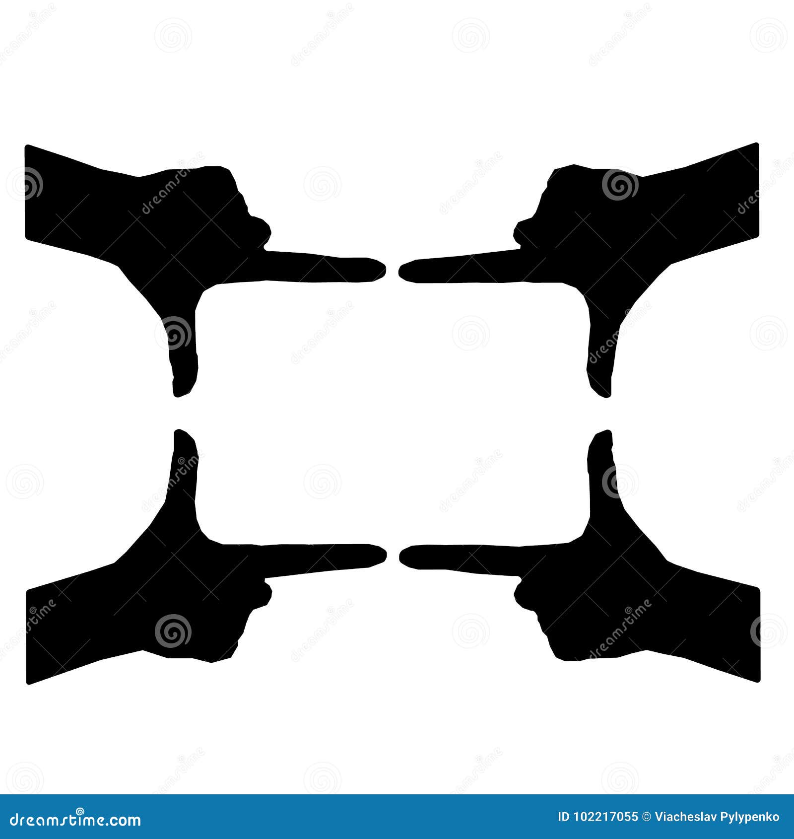 Vector Image of Frame from Hands Stock Vector - Illustration of ...