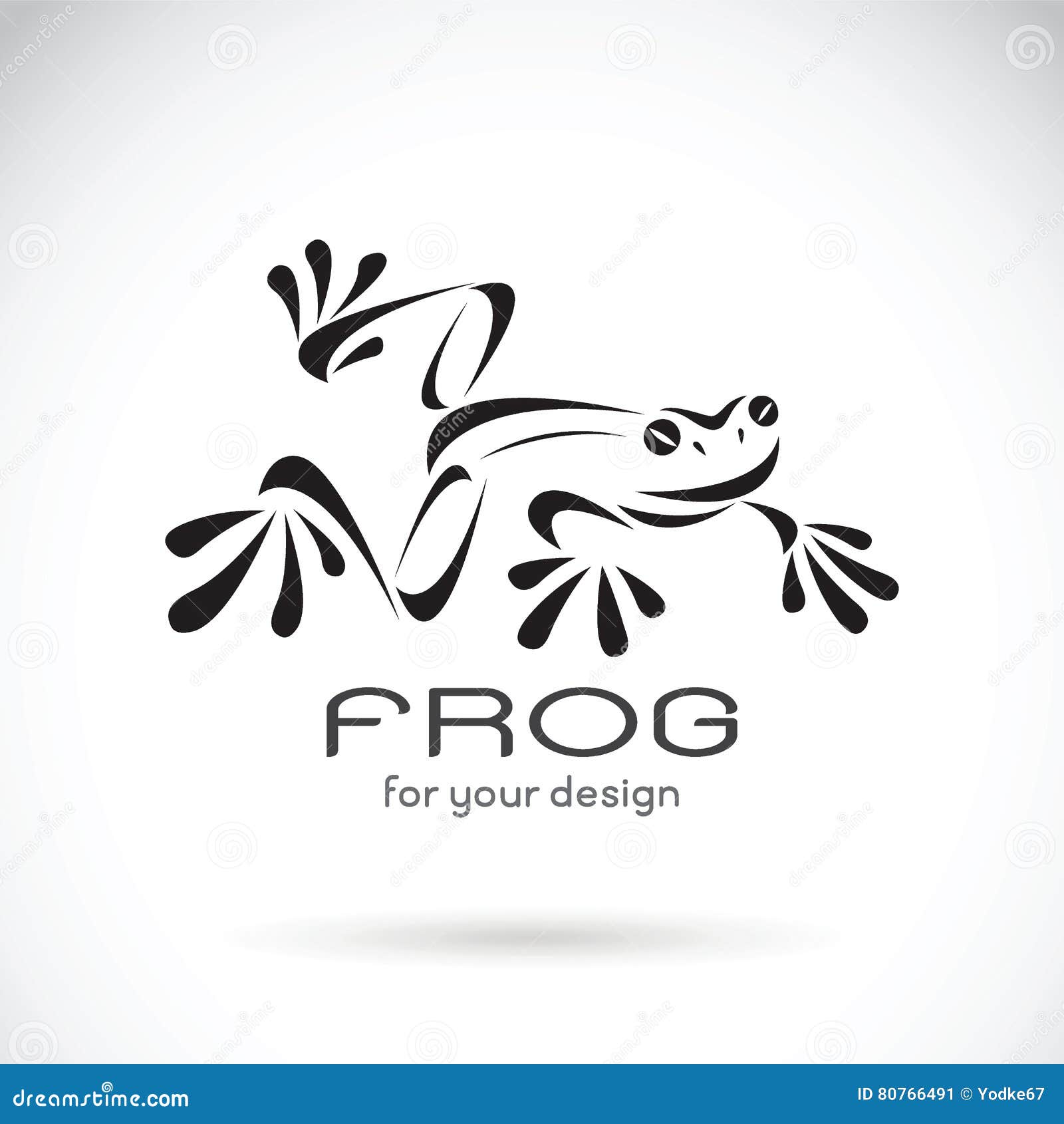 Vector Image Of A Frog Design On White Background, Frog Logo ...