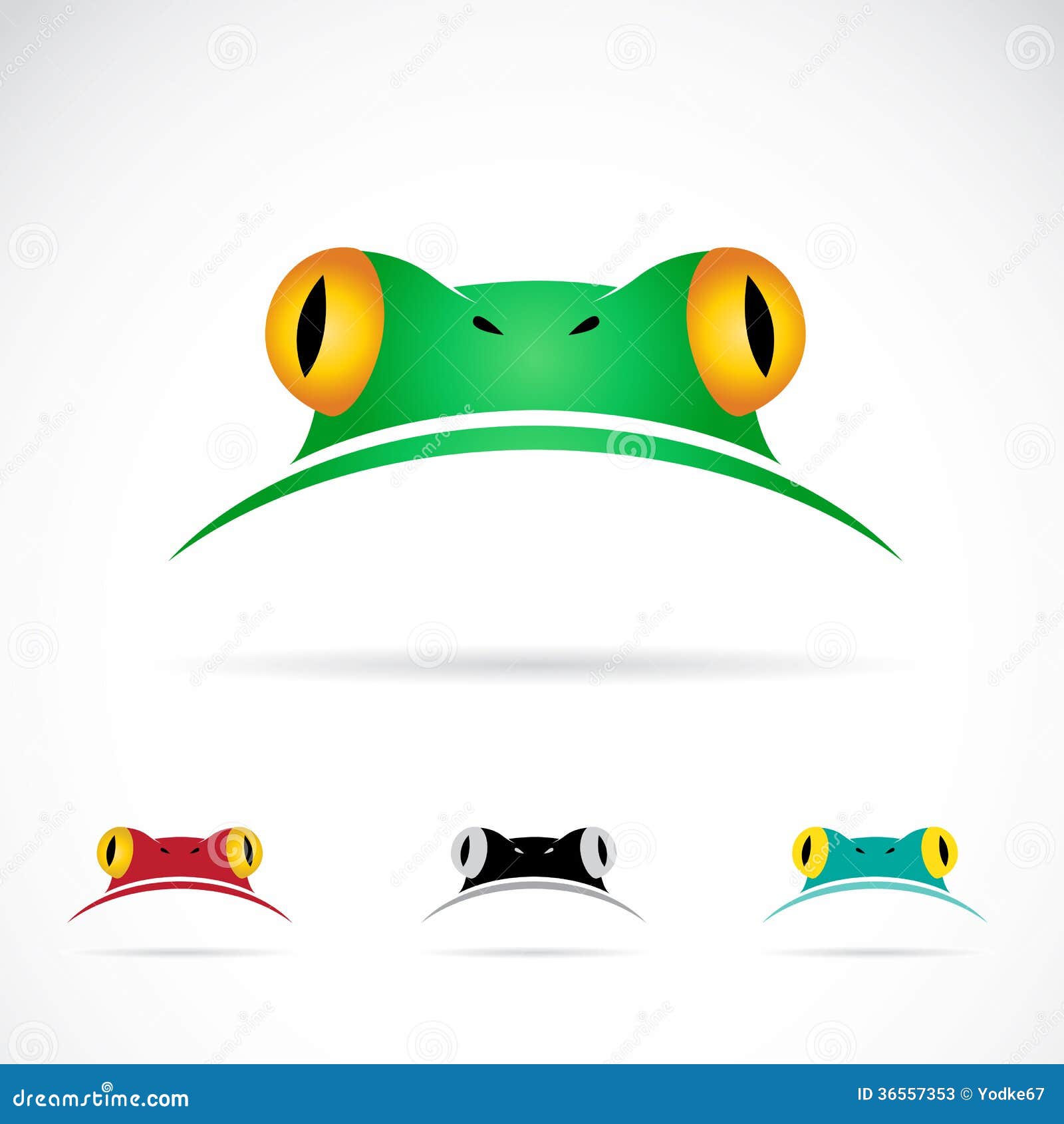Frog Head Vector Illustration On White Background Royalty-Free Stock ...