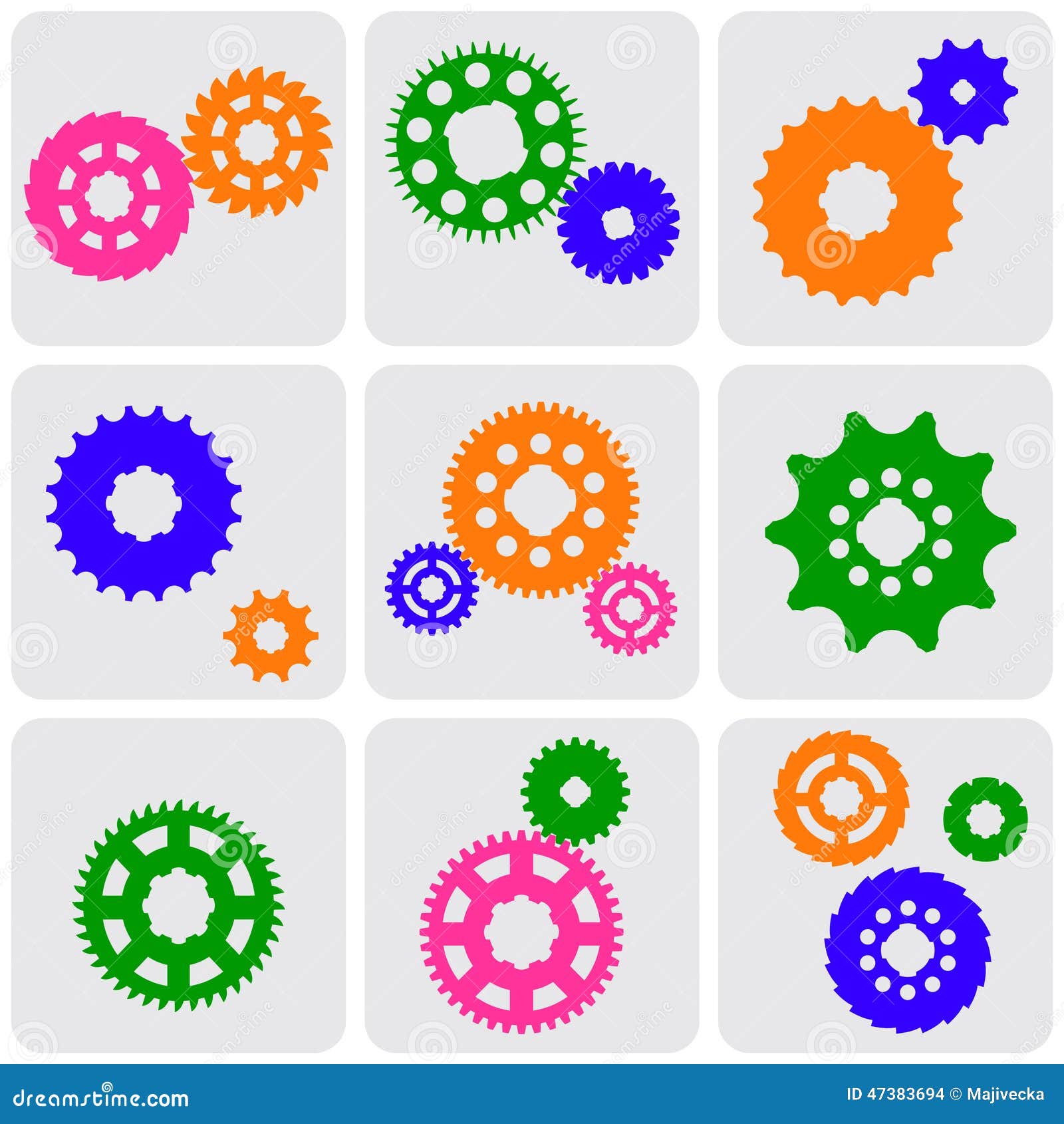 Vector image of gears. stock vector. Illustration of gears - 47383694