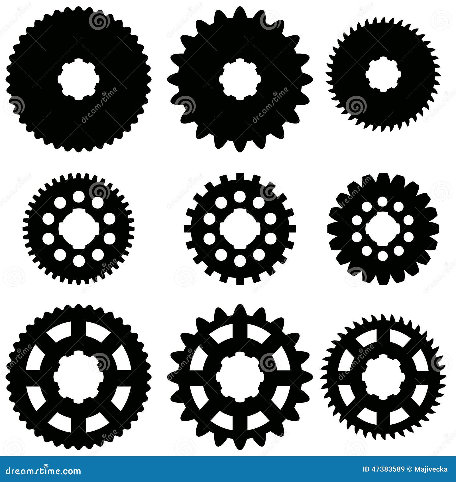 Vector image of gears. stock vector. Illustration of wheel - 47383589