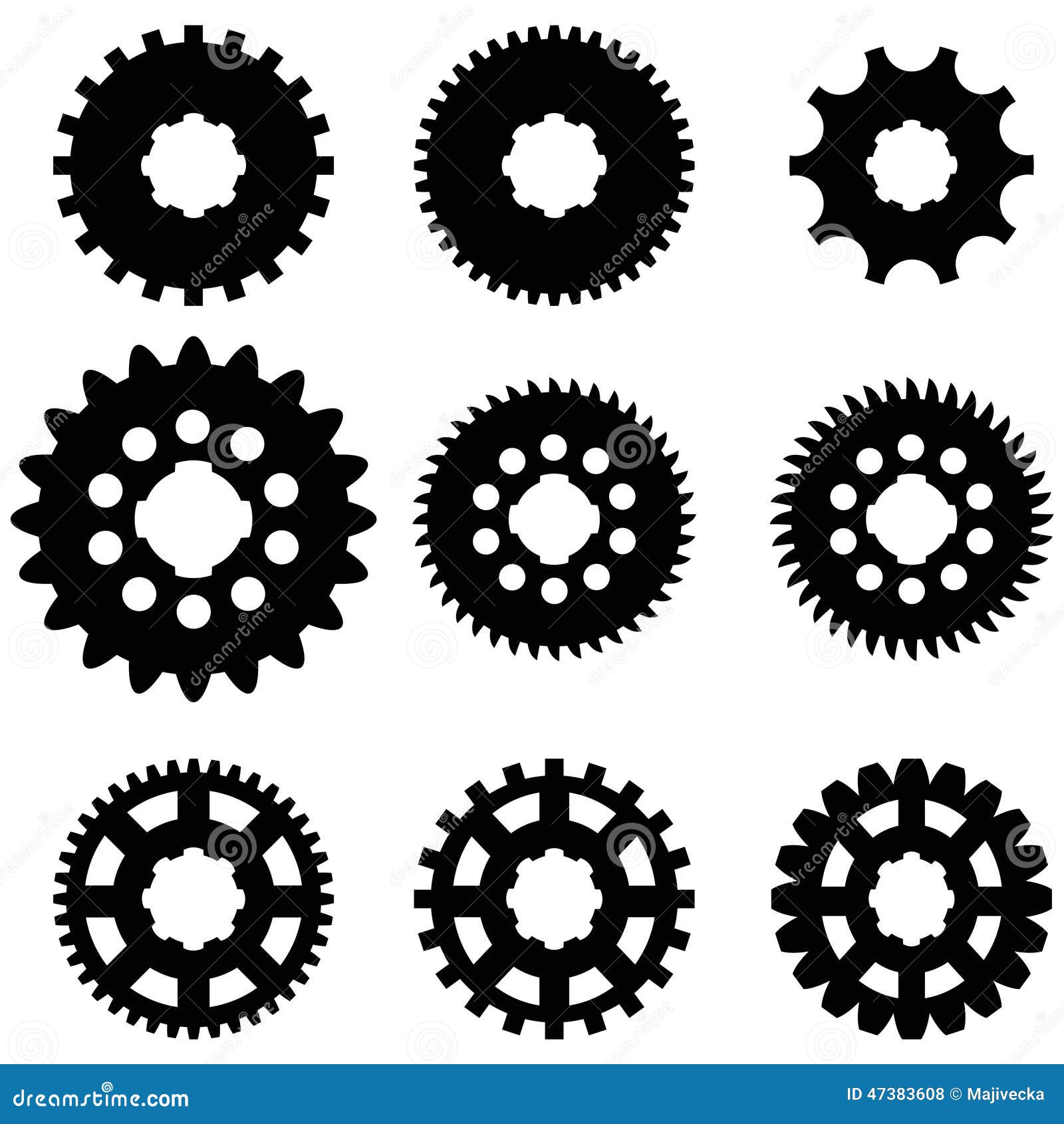 Vector image of gears. stock vector. Illustration of graphic - 47383608