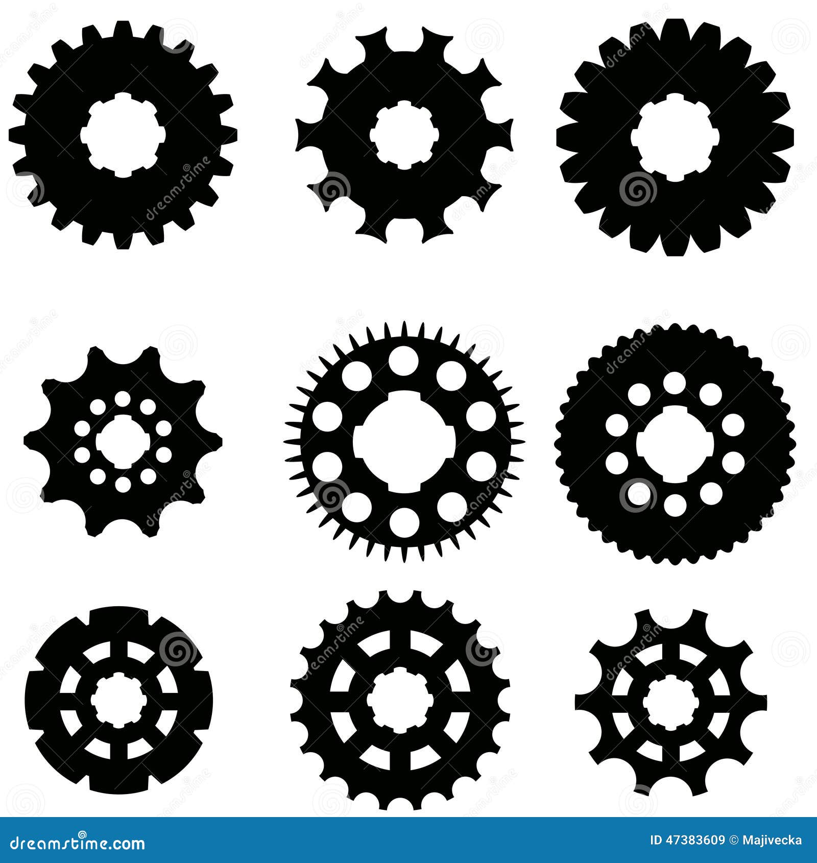 Vector image of gears. stock vector. Illustration of futuristic - 47383609