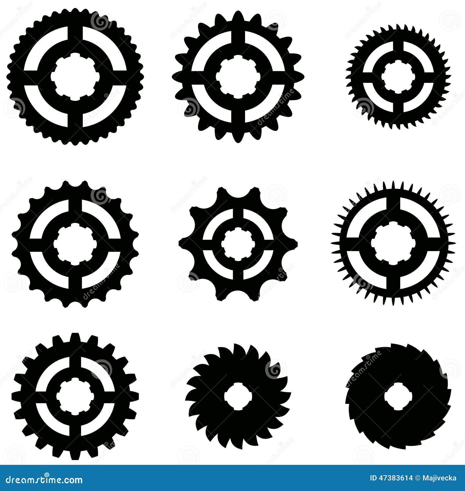 Vector image of gears. stock vector. Illustration of creative - 47383614